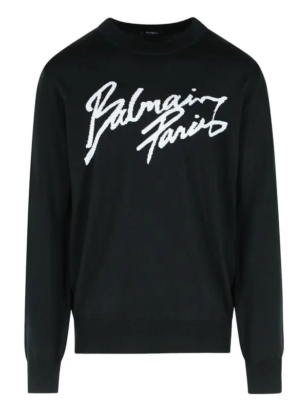 Balmain Merino Wool Sweater - Black