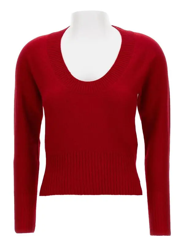 Simone Rocha Cashmere Scoop Neck Long Sleeve Pullover - Multicolor