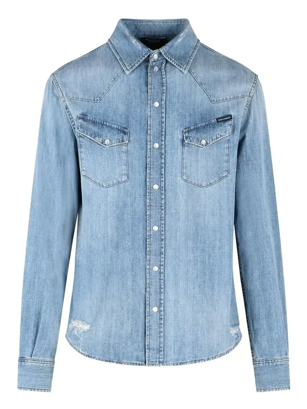 Dolce & Gabbana Cotton Shirt - Blue