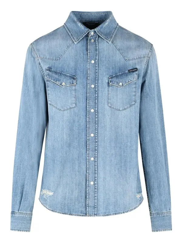 Dolce & Gabbana Cotton Shirt - Blue