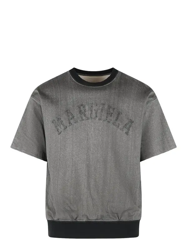 MAISON MARGIELA Viscose And Grey Cotton T-shirt - Gray