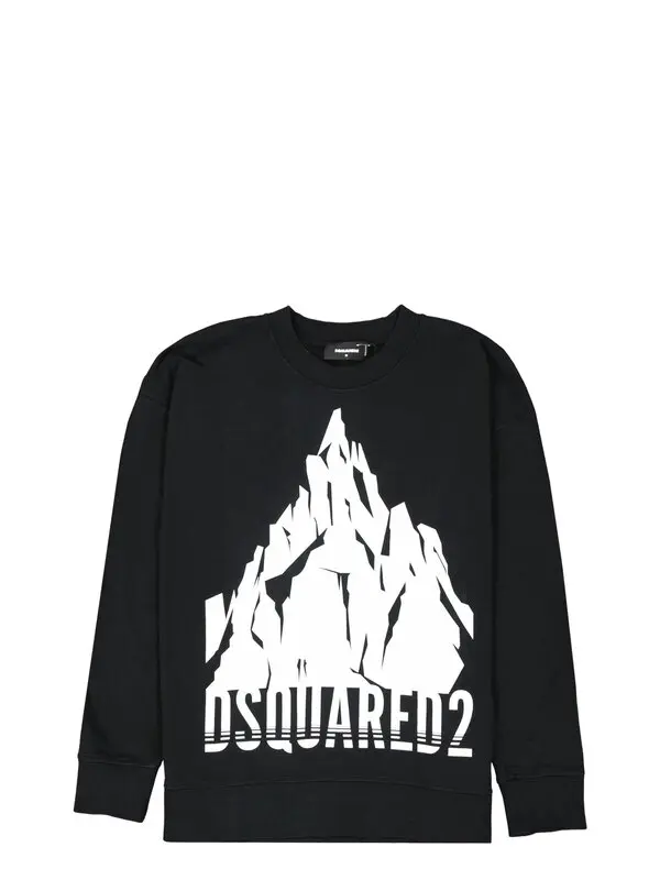 Dsquared2 Cotton Logo Sweatshirt - Black