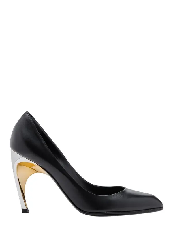 Alexander McQueen Leather Pumps With Metal Heel - Multicolor