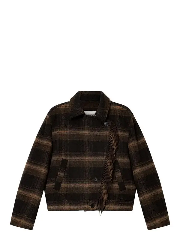 ETOILE Galeane Wool Coat - Black/khaki