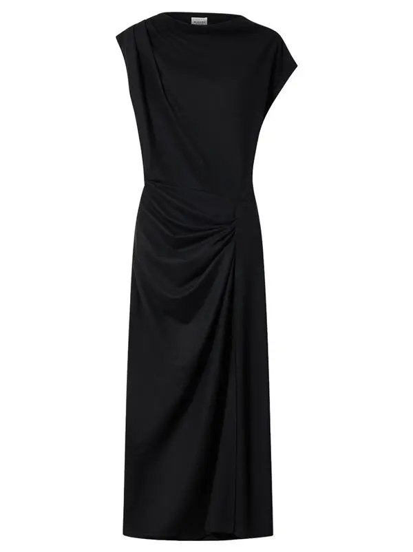 ETOILE Naerys Draped Jersey Long Dress - Black