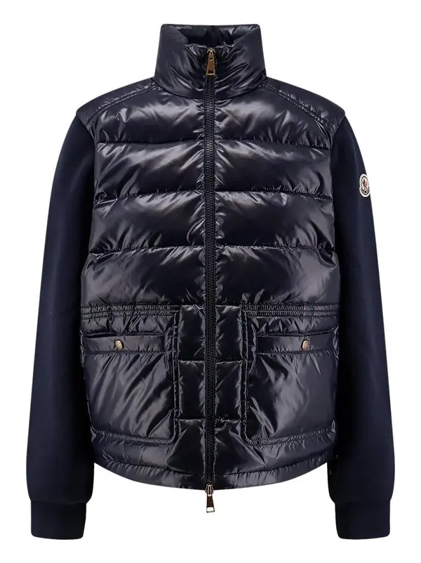 Moncler Padded Jacket With Fabric Details - Multicolor