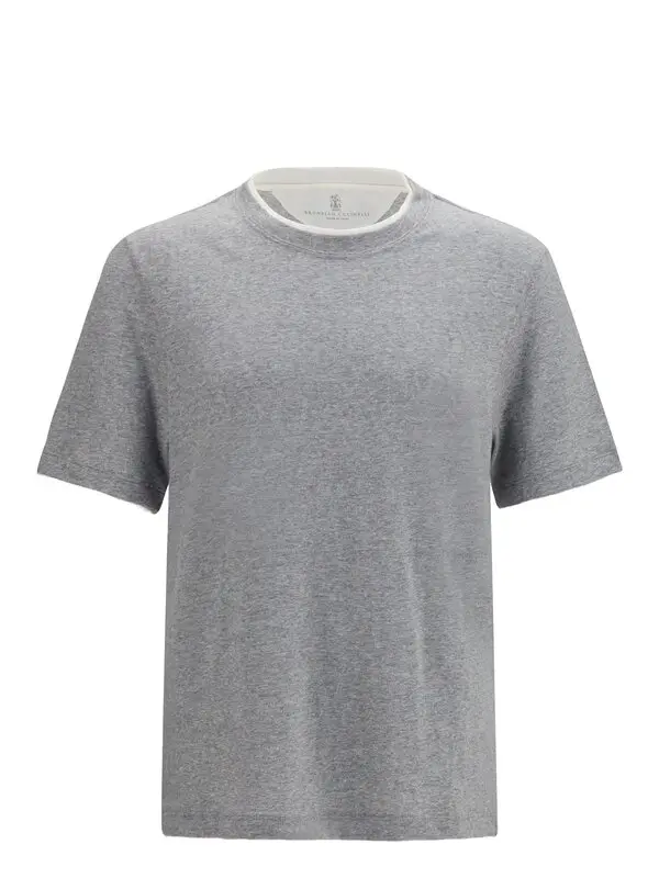 Brunello Cucinelli Short-sleeve Cotton T-shirt - Gray