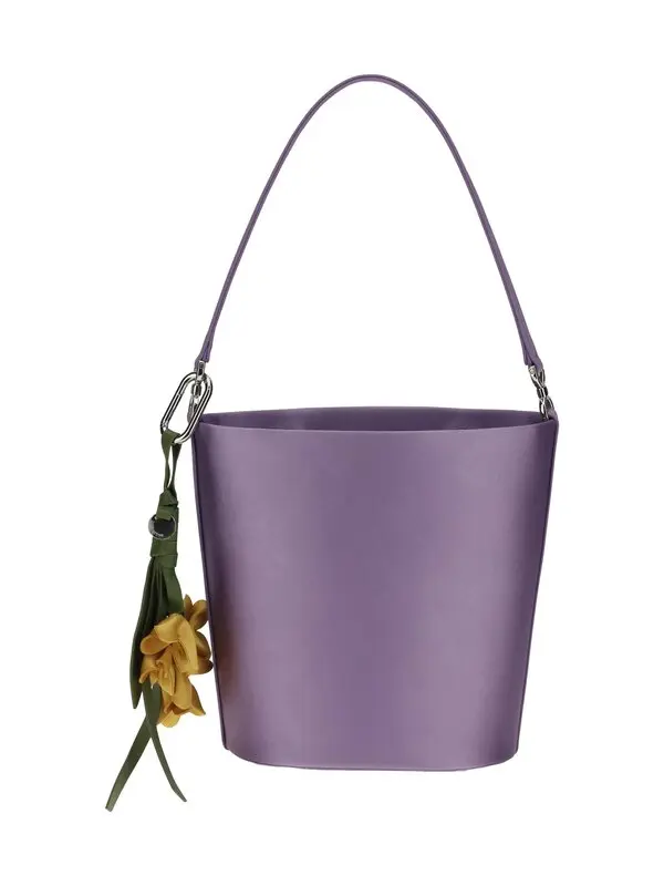 SELF-PORTRAIT Satin Bucket Bag - Multicolor