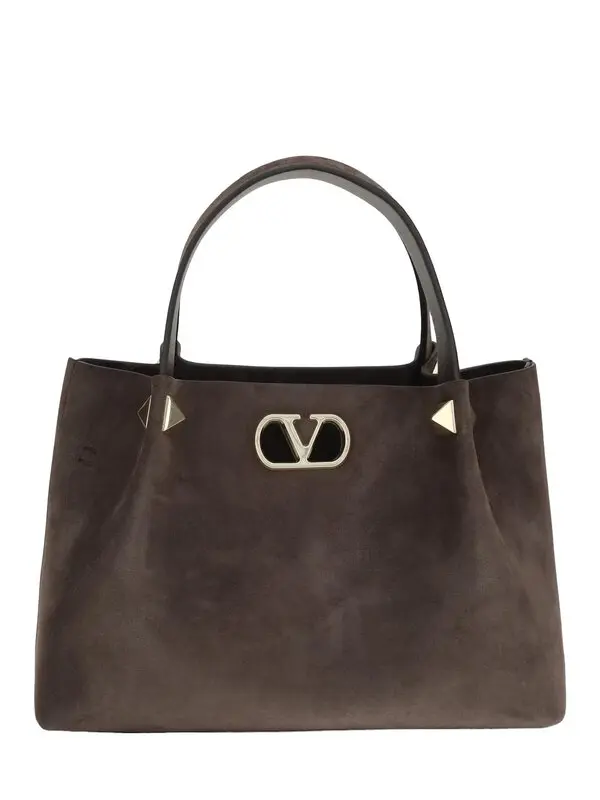 Valentino Garavani Small Suede Handbag - Brown