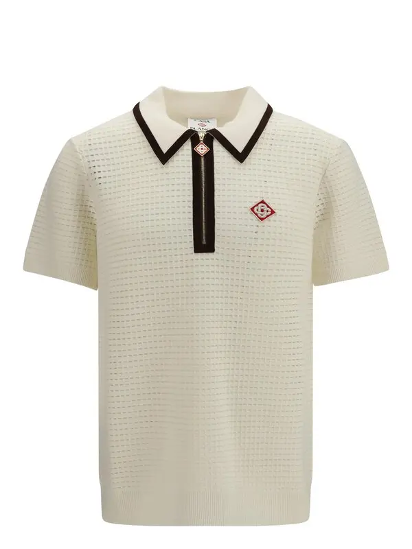 Casablanca Textured Terry Polo Shirt - Multicolor