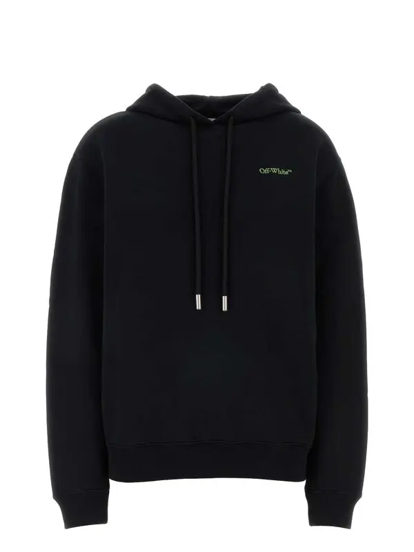 Off-White Cotton Sweatshirt - Black