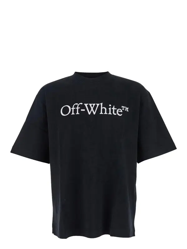Off-White Oversized T-shirt 'logo' With Contrasting Logo Print In Cotton For - Multicolor