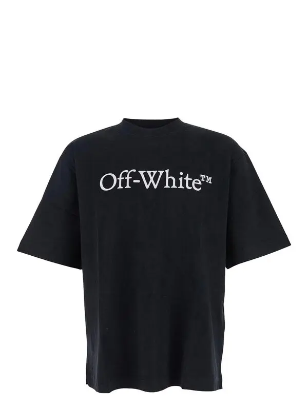 Off-White Oversized T-shirt 'logo' With Contrasting Logo Print In Cotton For - Multicolor