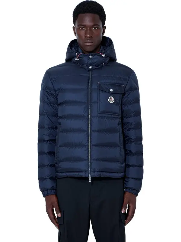 Moncler Verith Hooded Short Down Jacket - Blue