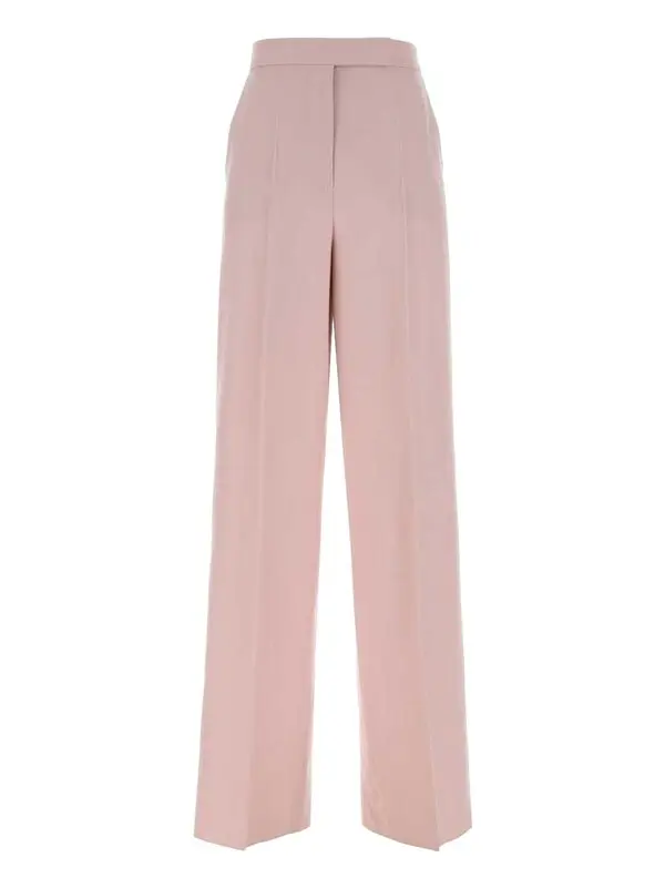 Max Mara Wool Blend Girone Wide-leg Pant - Pink