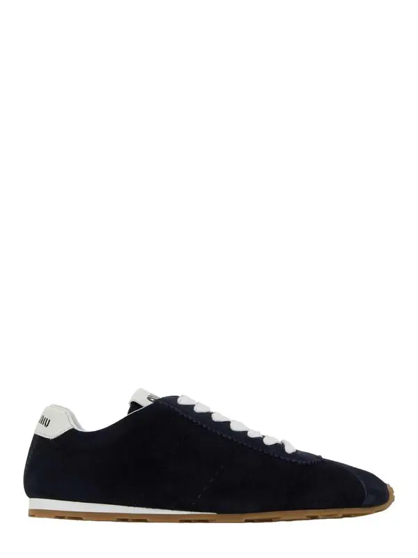 Miu Miu Suede Plume Sneakers - Blue