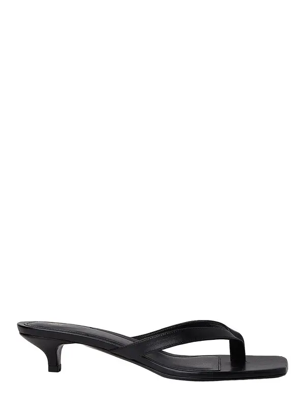 TOTEME Flip Flop Kitten Heels - Black
