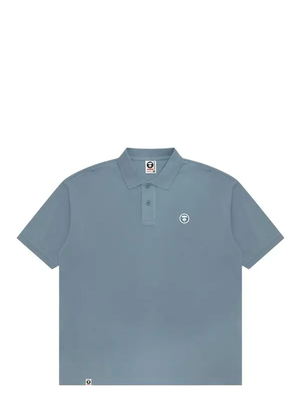 AAPE Now Moonface Polo Shirt /grey - Blue