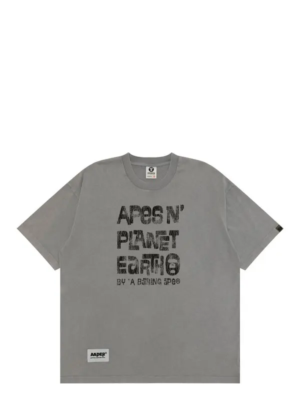 AAPE R Graphic Tee /light - Grey
