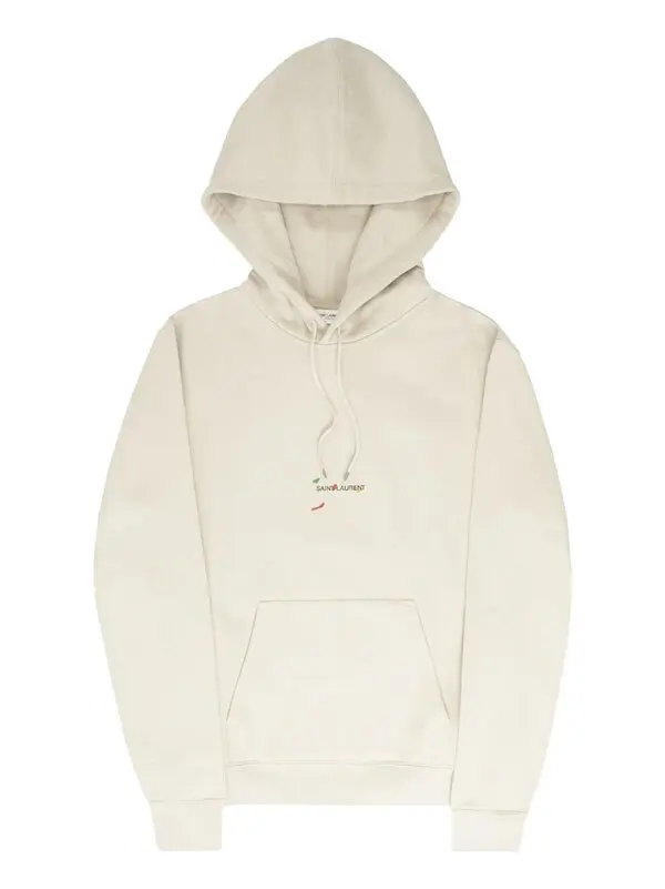 Saint Laurent Archive Logo Hoodie - Tan