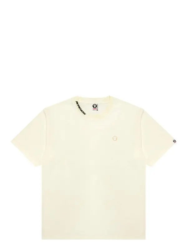 AAPE Now Moonface Logo Tee 'ivory - Cream