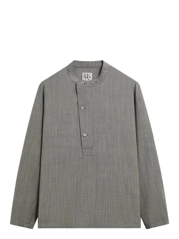 Kith Tropical Wool Leven Shirt Melange - Grey