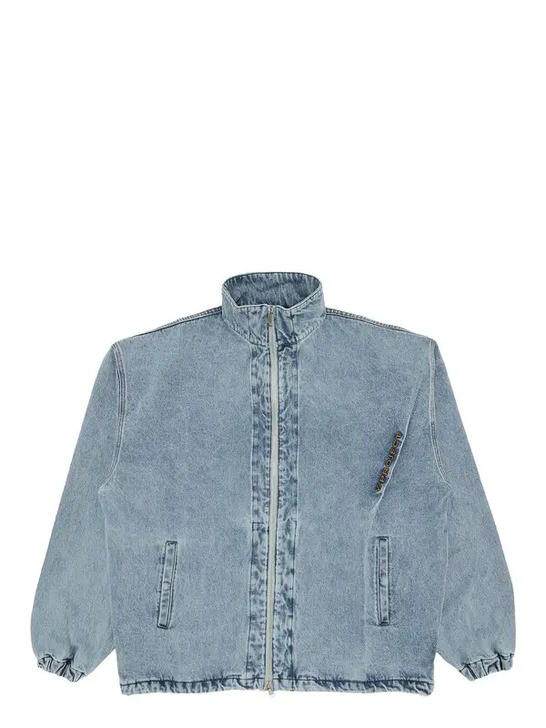 Y/project Pinched Logo Denim Windbreaker - Blue