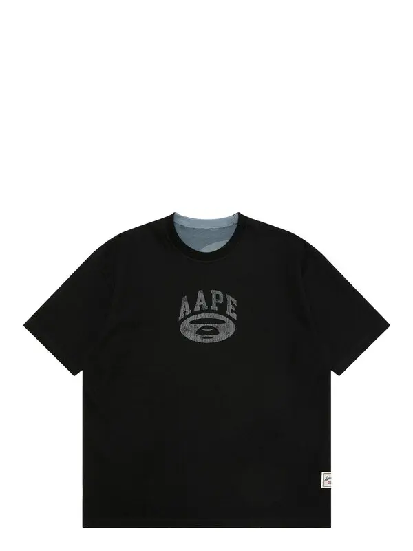 AAPE Moonface Logo Tee - Black