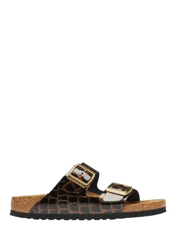 BIRKENSTOCK Wmns Arizona Emboss Leather Sandal - Black