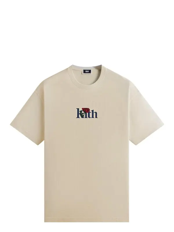 Kith Rose Serif Tee 'sandrift - Tan