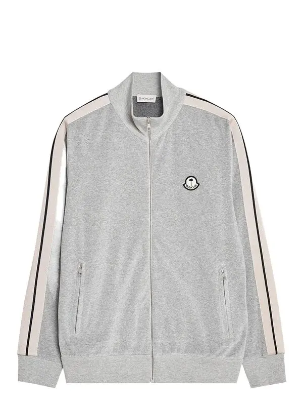 Palm Angels X Moncler Zip Up Cardigan - Grey
