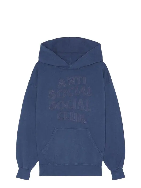 ANTI SOCIAL SOCIAL CLUB Toned Down Applique Hoodie - Blue