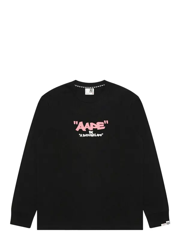 AAPE Graphic Long Sleeve Tee - Black