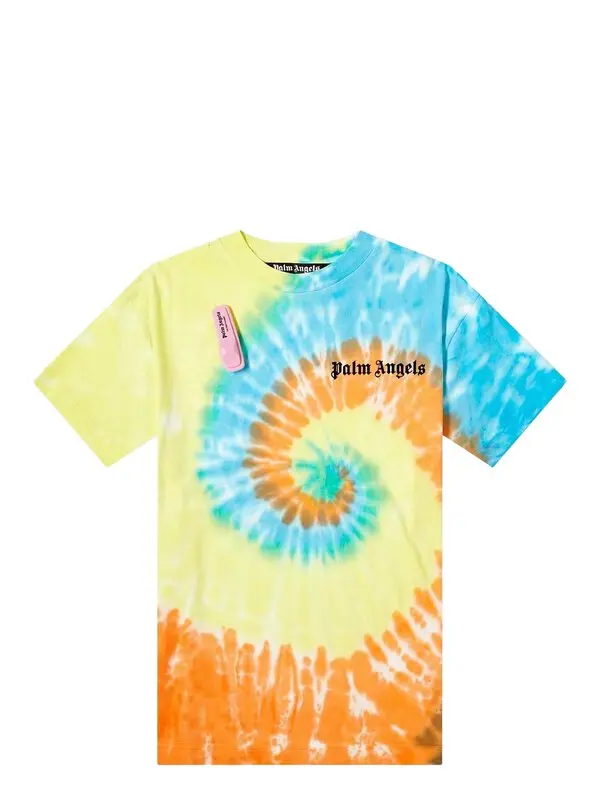 Palm Angels Mixed Tie Dye Cut Vint Tee 'light /yellow - Blue