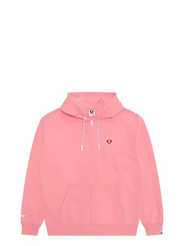 AAPE Now Heart Moonface Zip-up Hoodie - Pink