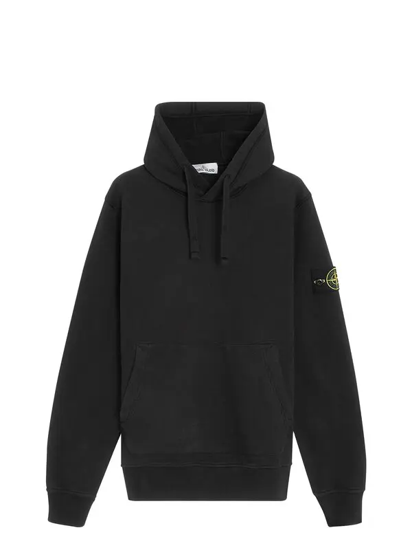 Stone Island Hooded Sweatshirt - Black