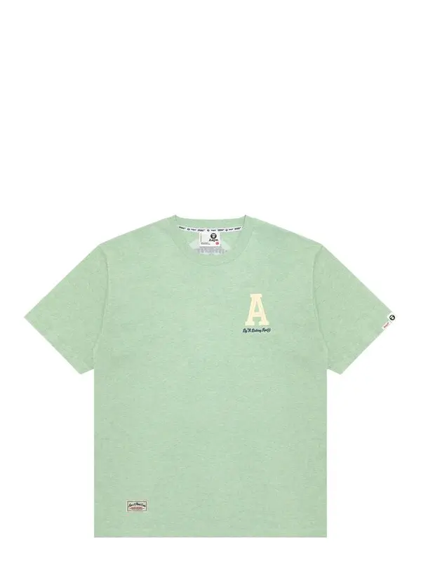 AAPE Sports Letter Patch Tee /heather - Green