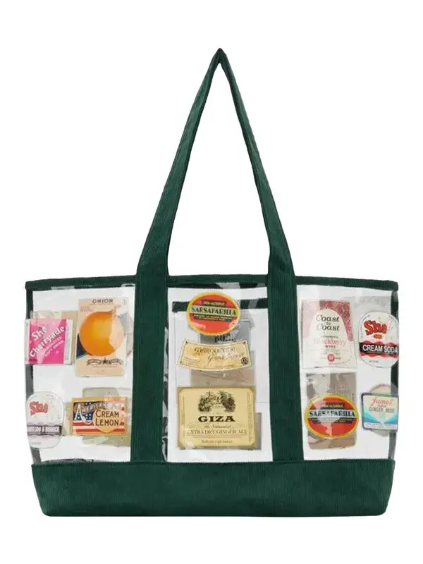 BODE Vinyl Vintage Stamp Tote - Green