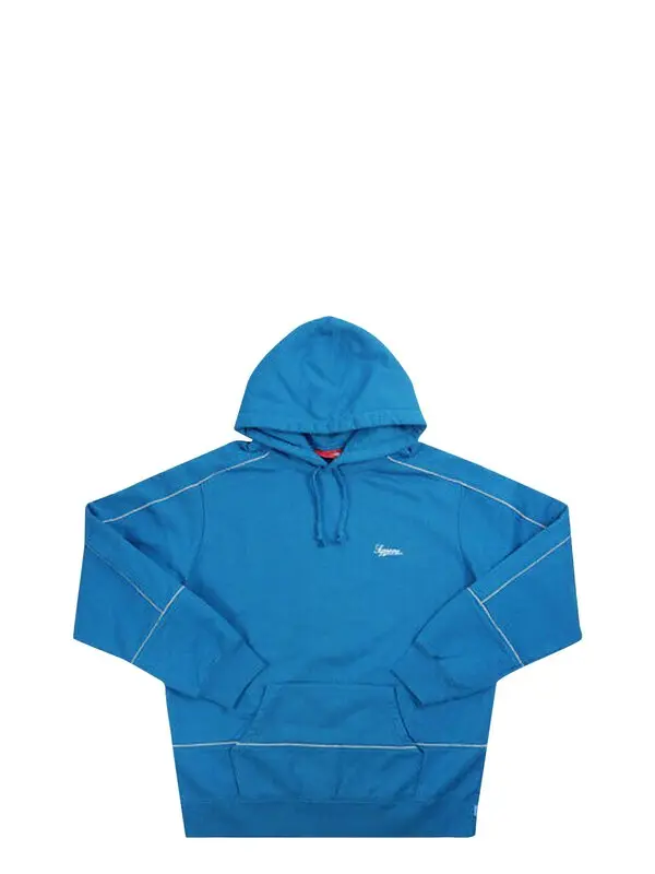 Supreme Piping Hooded Sweatshirt - Blue