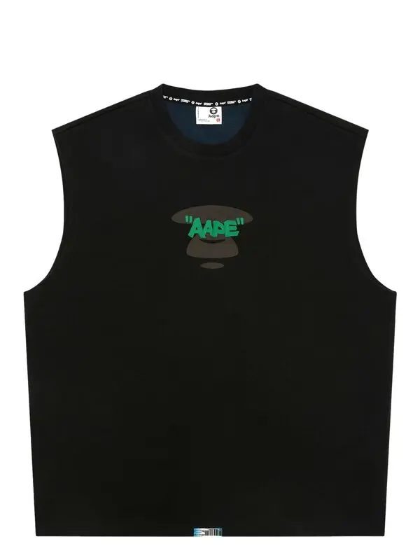 AAPE Moonface Logo Tank Top - Black