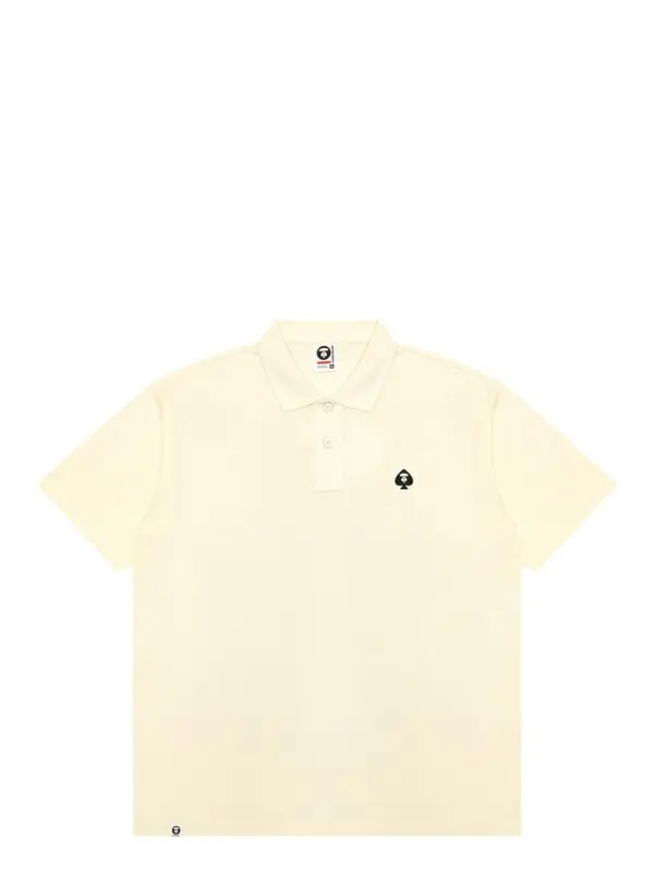 AAPE Now Spades Polo Tee 'ivory - Cream