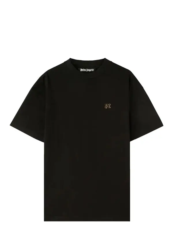 Palm Angels Monogram Pin Tee /gold - Black