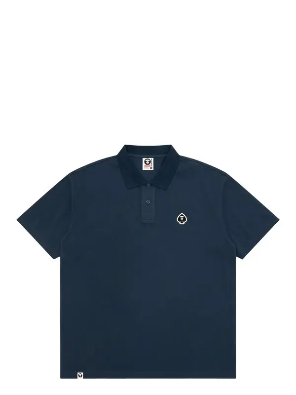 AAPE Now Spades Polo Tee 'navy - Blue