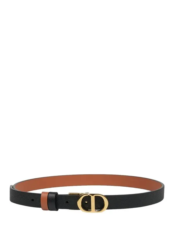 Dior Calf Leather 30 Montaigne Reversible Belt - Black