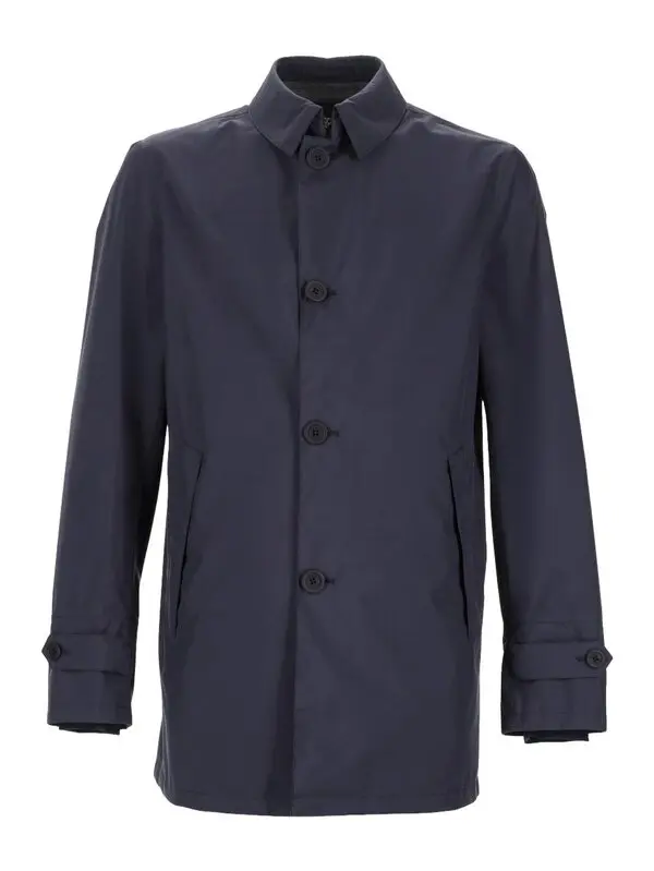 Herno Water Repellent Collared Jacket - Blue