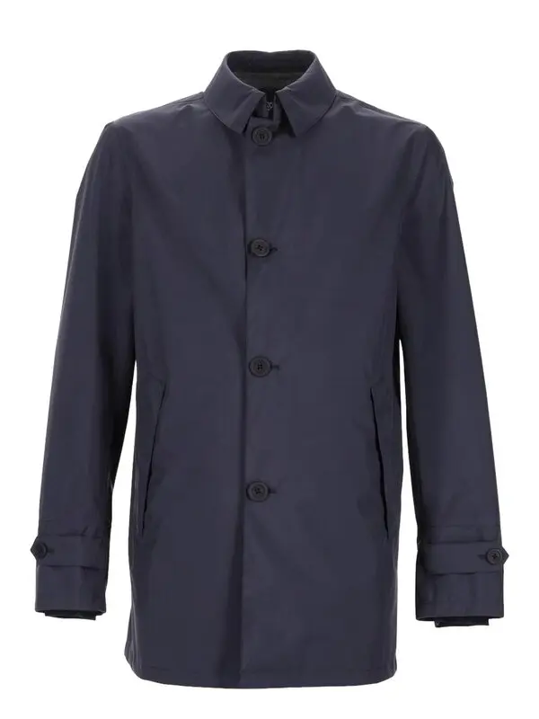 Herno Water Repellent" Collared Jacket - Blue