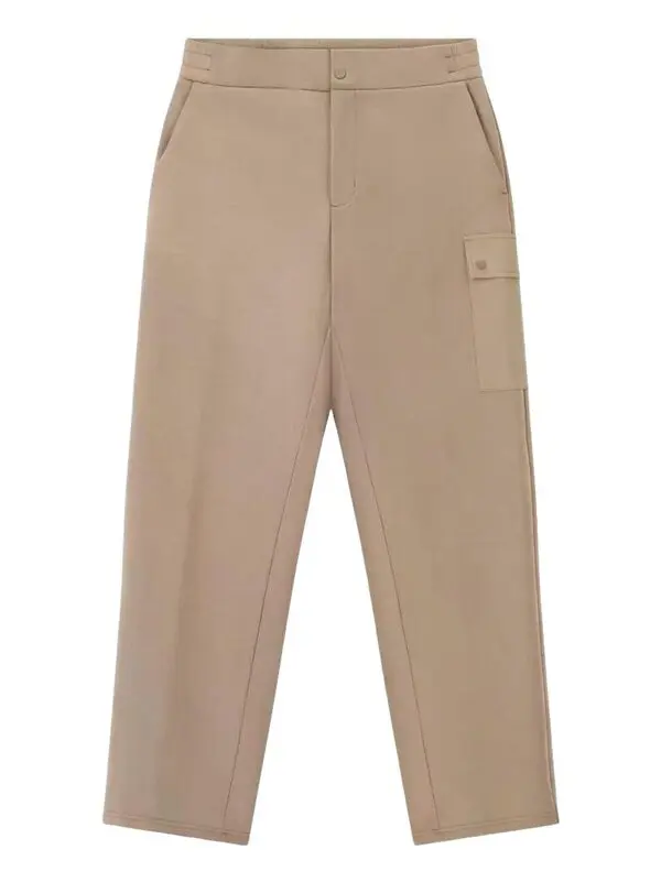 Boggi Milano Joggers In Cotton-blend Scuba B Tech - Neutrals