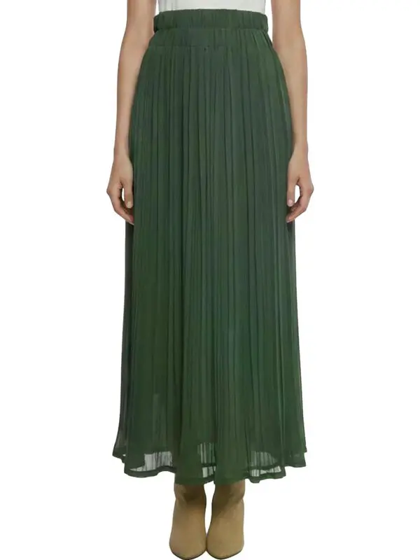 P.a.r.o.s.h Plissé-crepe Midi Skirt - Green