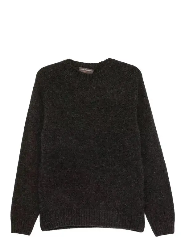 FILIPPO DE LAURENTIIS Crew-neck Ribbed-trim Sweater - Brown