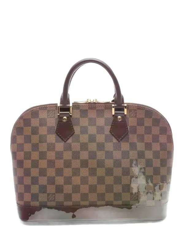 LOUIS VUITTON Alma Damier Ebene Tote Bag - Brown